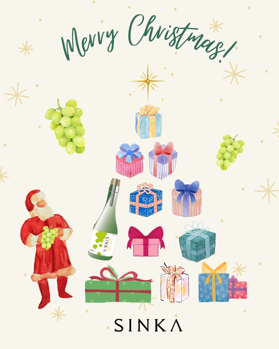 ⛄ SINKA for Happy Holidays ! ⛄ – SINKA-しんか｜シャインマスカットスパークリング